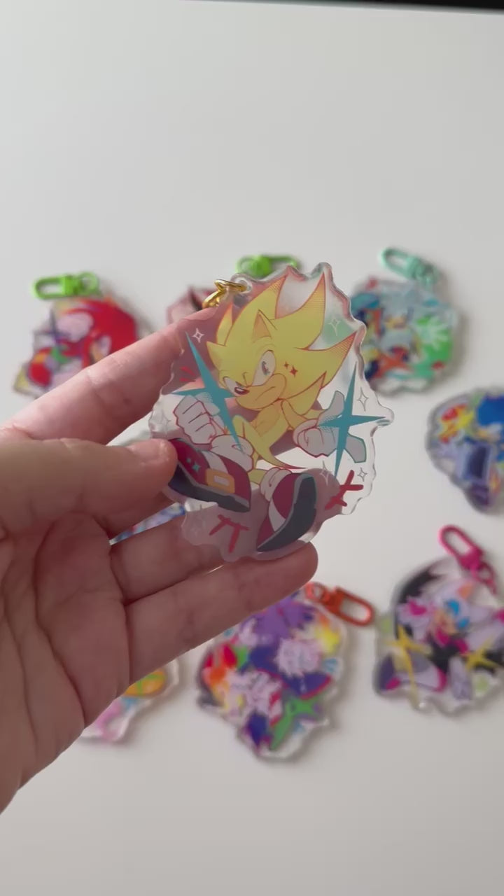 Sonic The Hedgehog Acrylic Keychains HeavenRose Art Store ...